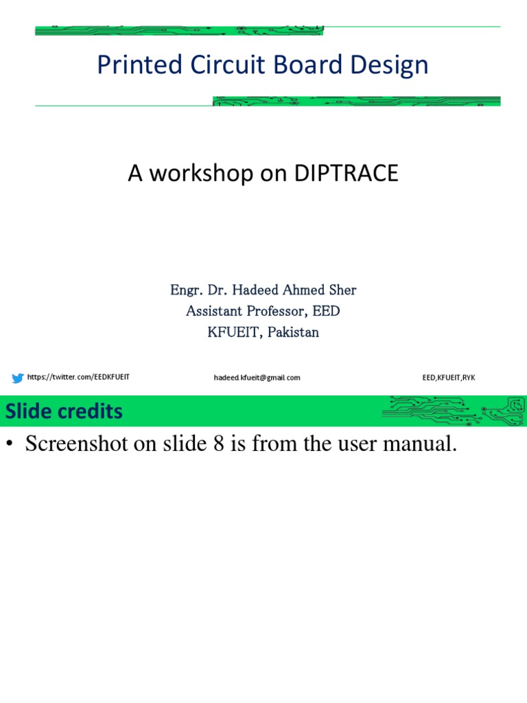 Diptrace Workshop | PDF | Electronic Circuits | Printed Circuit Board