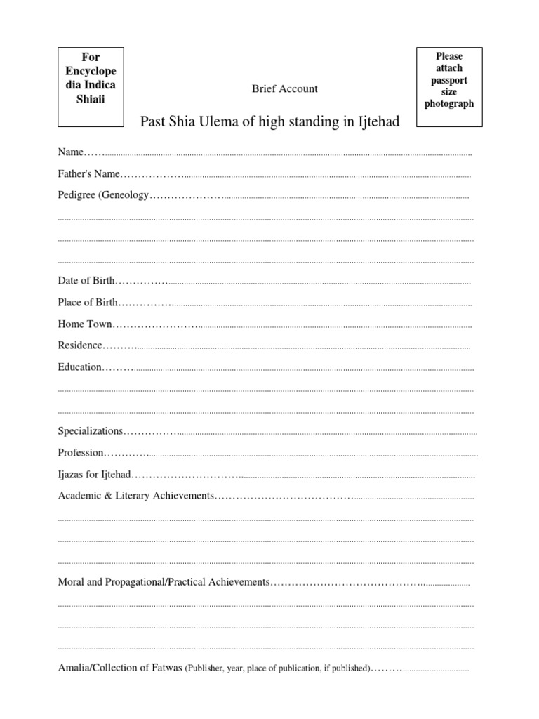 Past Shia Ulema of High Standing in Ijtehad by Noor-e-Hidayat ...