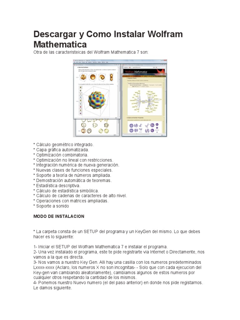 Descargar y Como Instalar Wolfram Mathematica | PDF