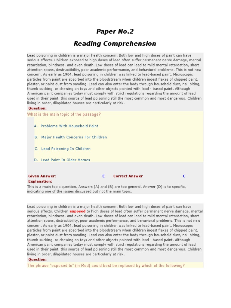 Paper 2 - Reading Comprehension-1 | PDF | Record Label | Lead