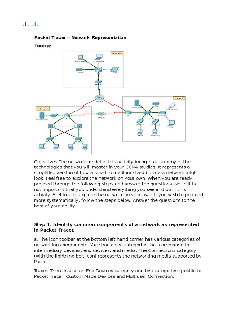 1.2.4.5 Packet Tracer - Network Representation | PDF | Local Area Network | Computer Network