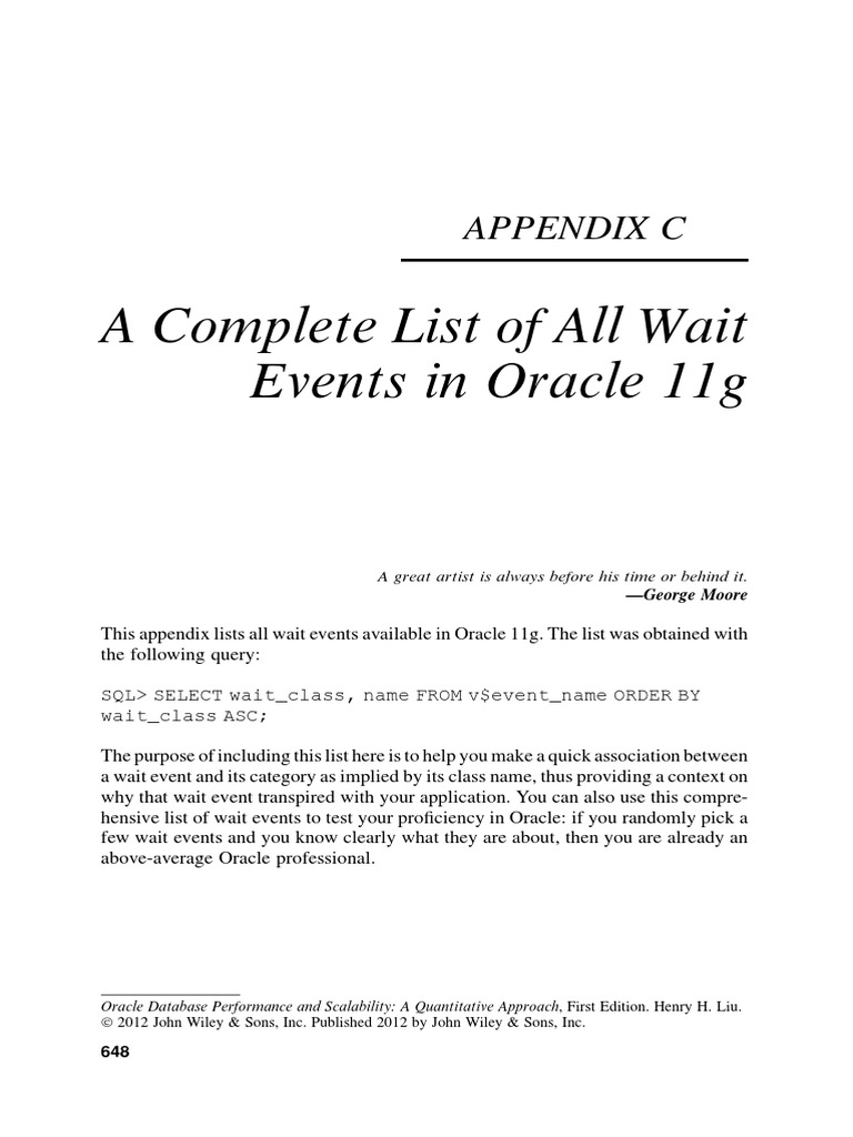 Wait Event | PDF | Oracle Database | Input/Output