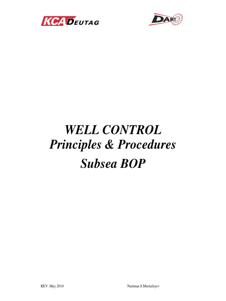 Well Control Principles & Procedures Subsea BOP | PDF | Drilling Rig | Civil Engineering