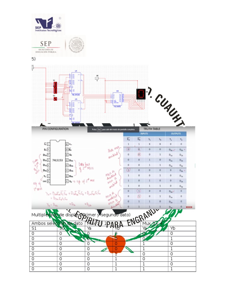 Multiplexacion de Un Display Con 74LS153 | PDF