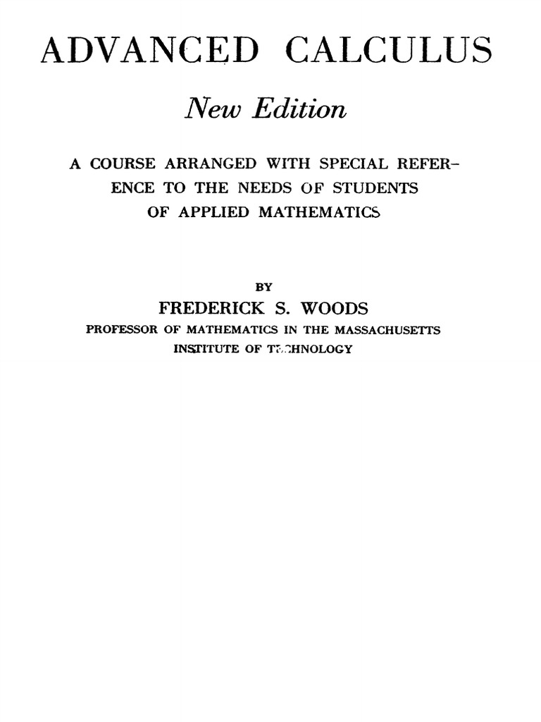 Advanced Calculus | PDF