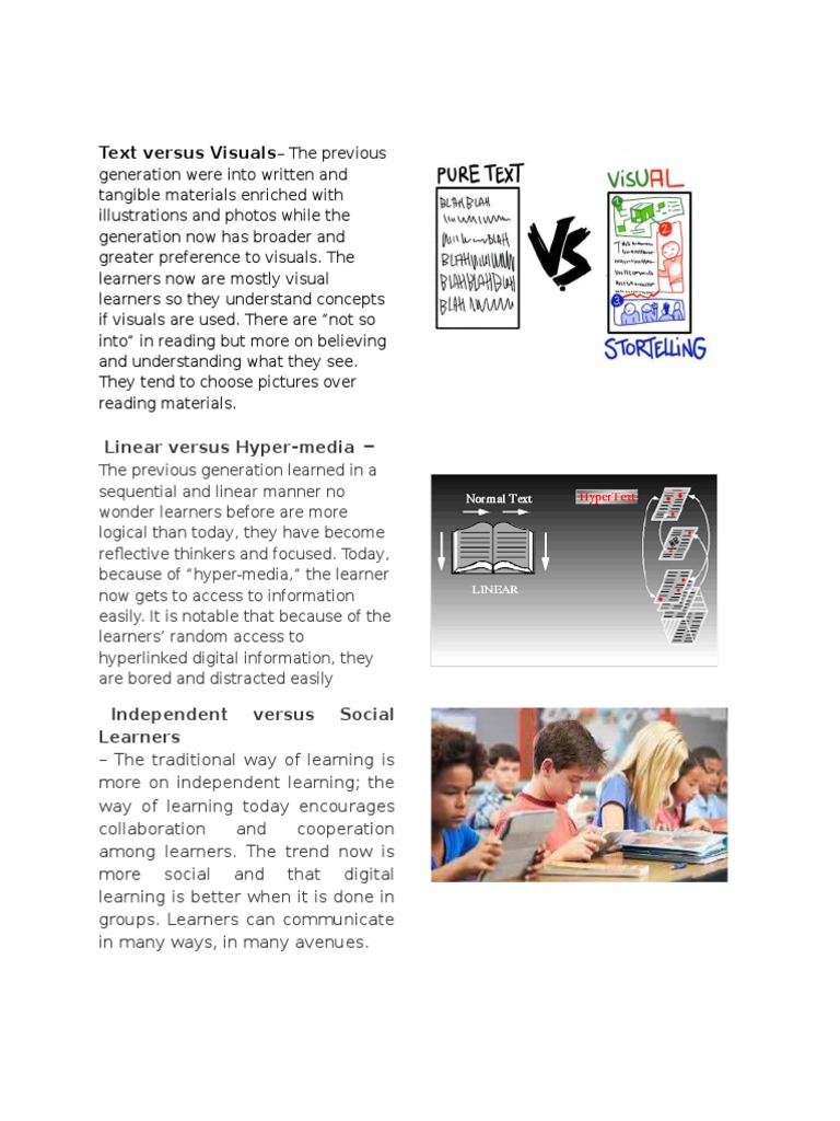 Text Versus Visuals | PDF | Learning | Educational Psychology