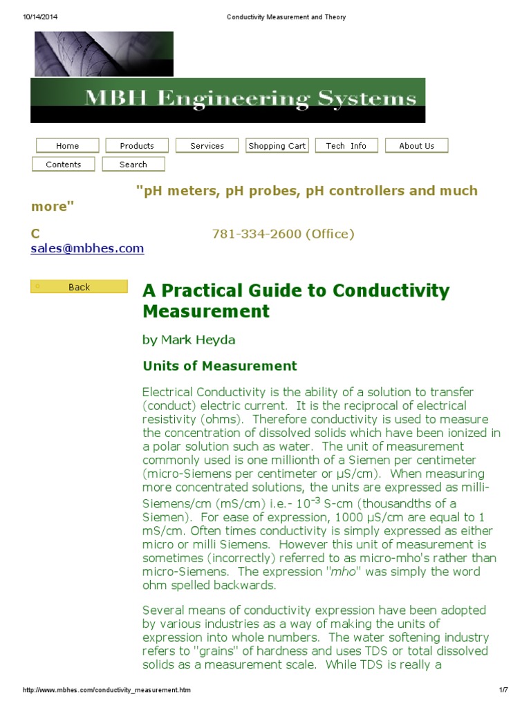 Conductivity Measurement and Theory | PDF | Transformer | Inductor