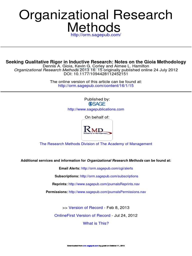 Qualitative Rigor in Inductive Research | PDF | Qualitative Research ...