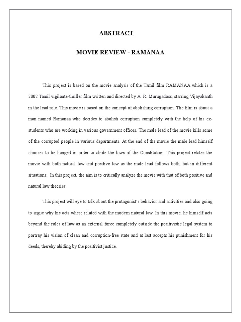 Movie Review - Ramanaa: Tamil Vigilante Thriller Film A. R. Murugadoss ...