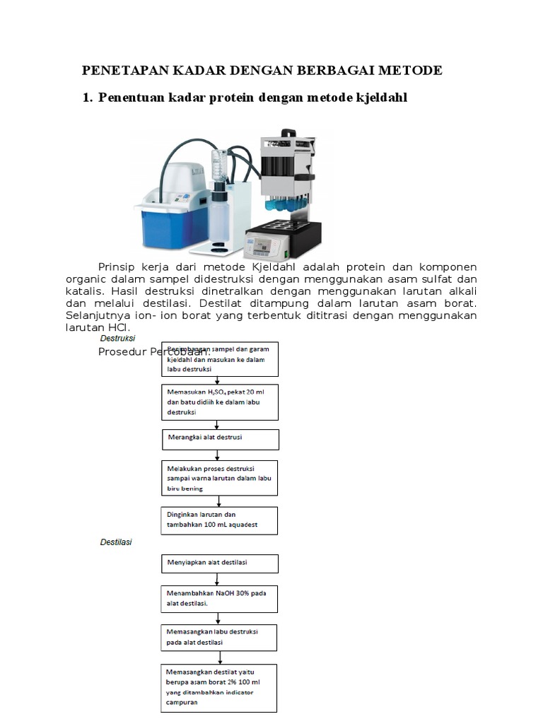 Analisis Kadar Protein Metode Kjeldahl | PDF | Sains & Matematika