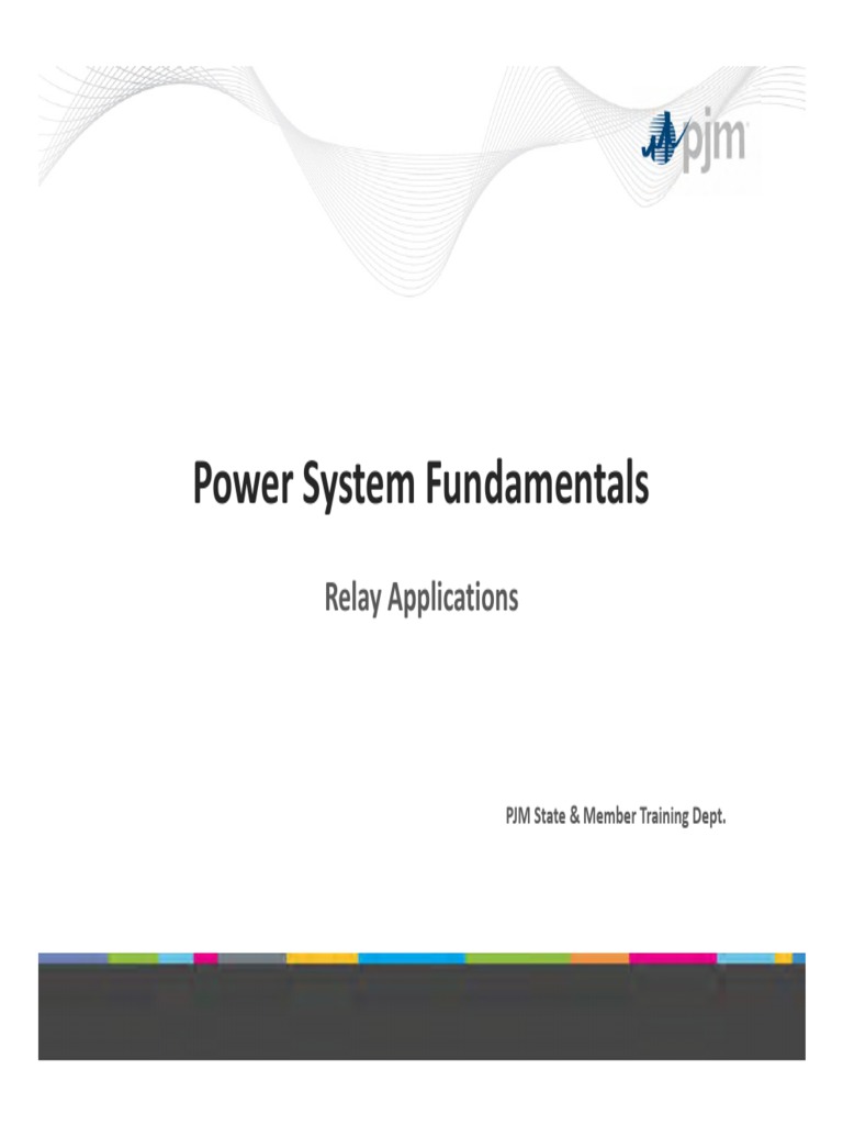 PWR Sys Fund Relay Applications | PDF | Relay | Electric Power System