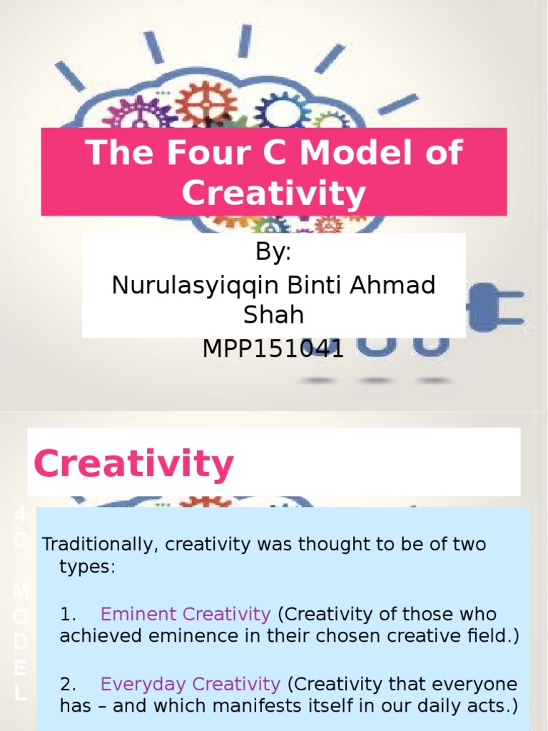 The Four C Model of Creativity | Creativity | Applied Psychology