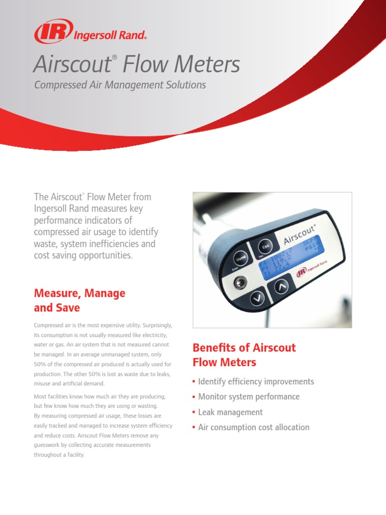 Airscout Flow Meters Brochure | Flow Measurement | Gas Compressor