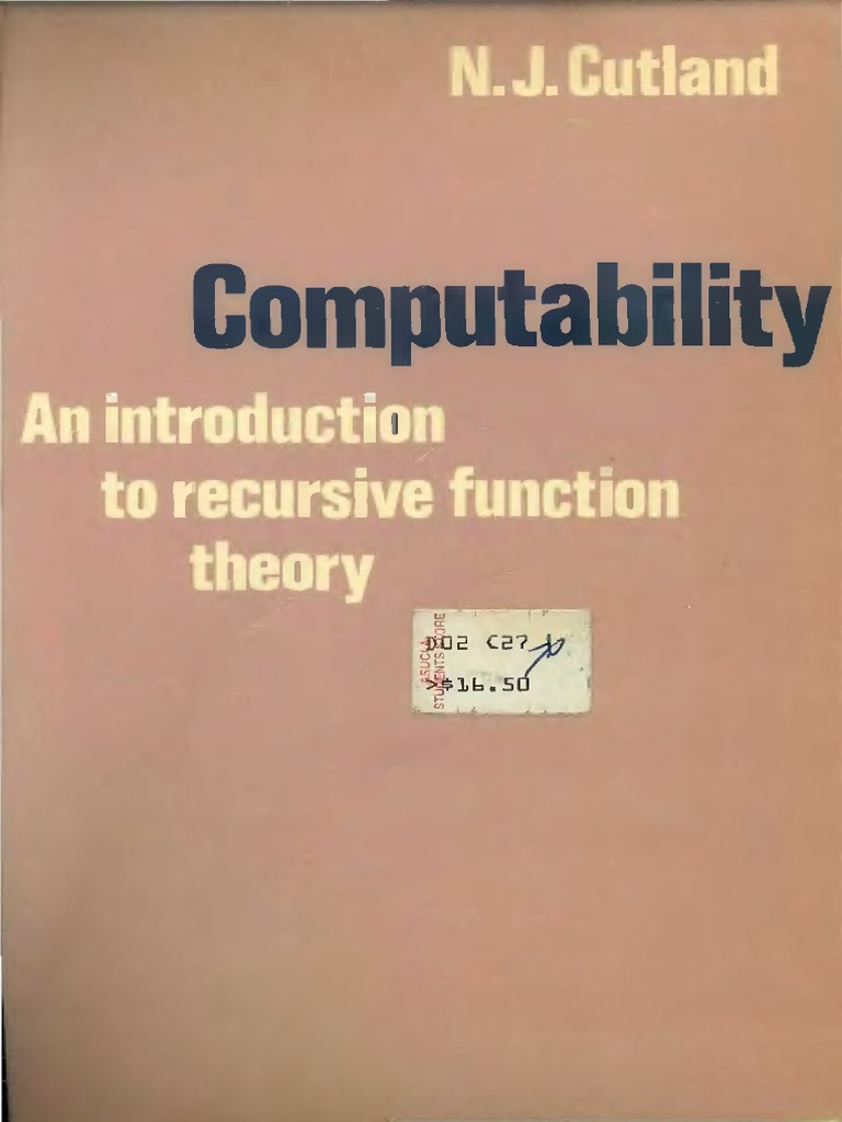 Computability An Introduction To Recursive Function Theory Cutland Pdf 1626