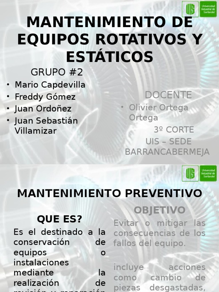 Mantenimiento de Equipos Rotativos y Estáticos | PDF | Transformador | Inductor