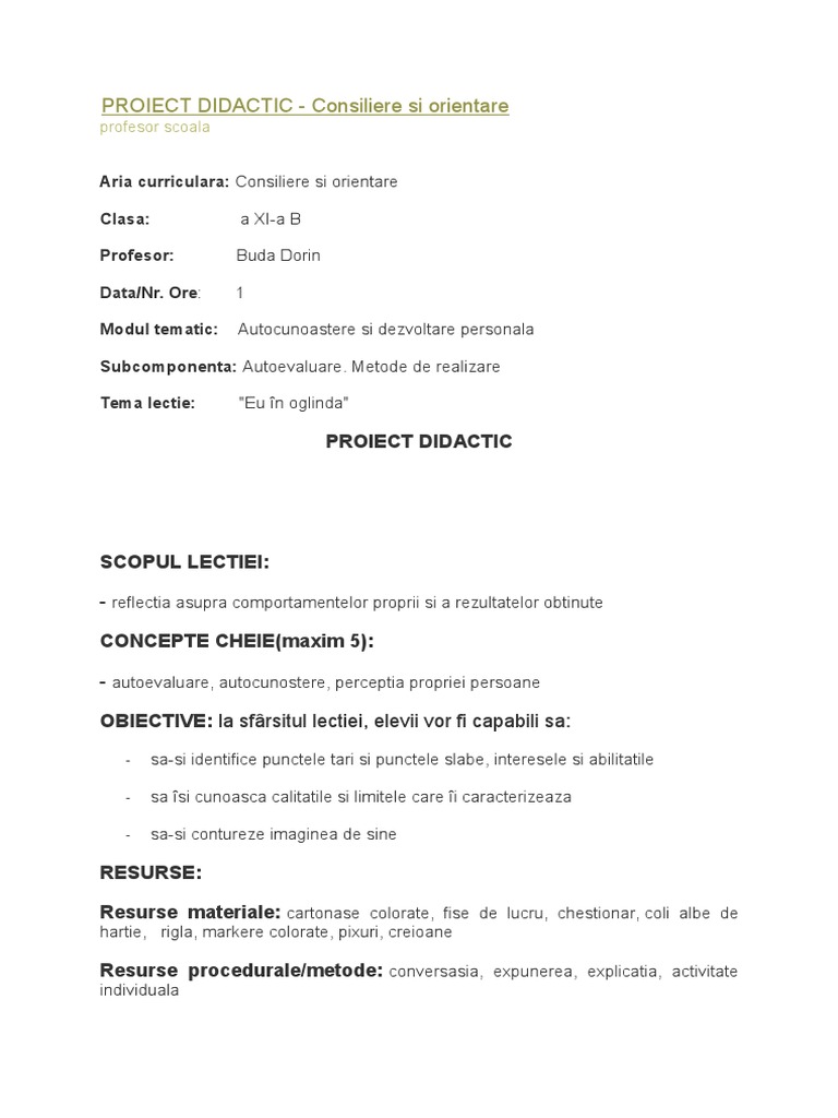 Autocunoastere Si Dezvoltare Personala | PDF