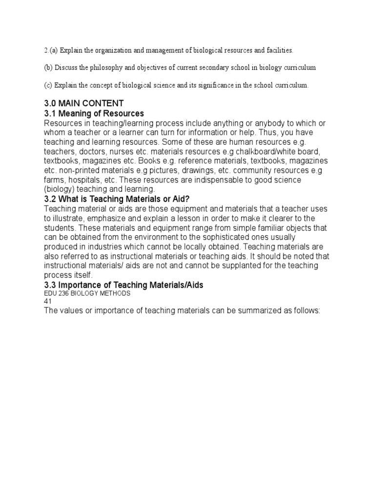 Assignment Biology | PDF | Teachers | Learning