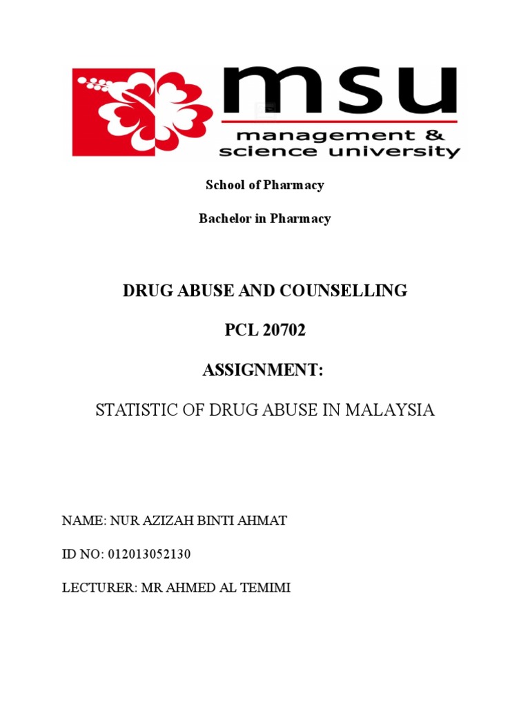 Drug Abuse (Statistic Assignment) | PDF | Drugs | Social Aspects Of ...