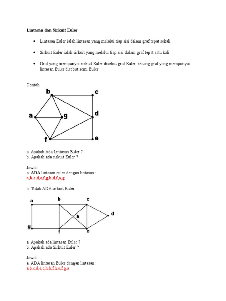 Lintasan Dan Sirkuit Euler | PDF