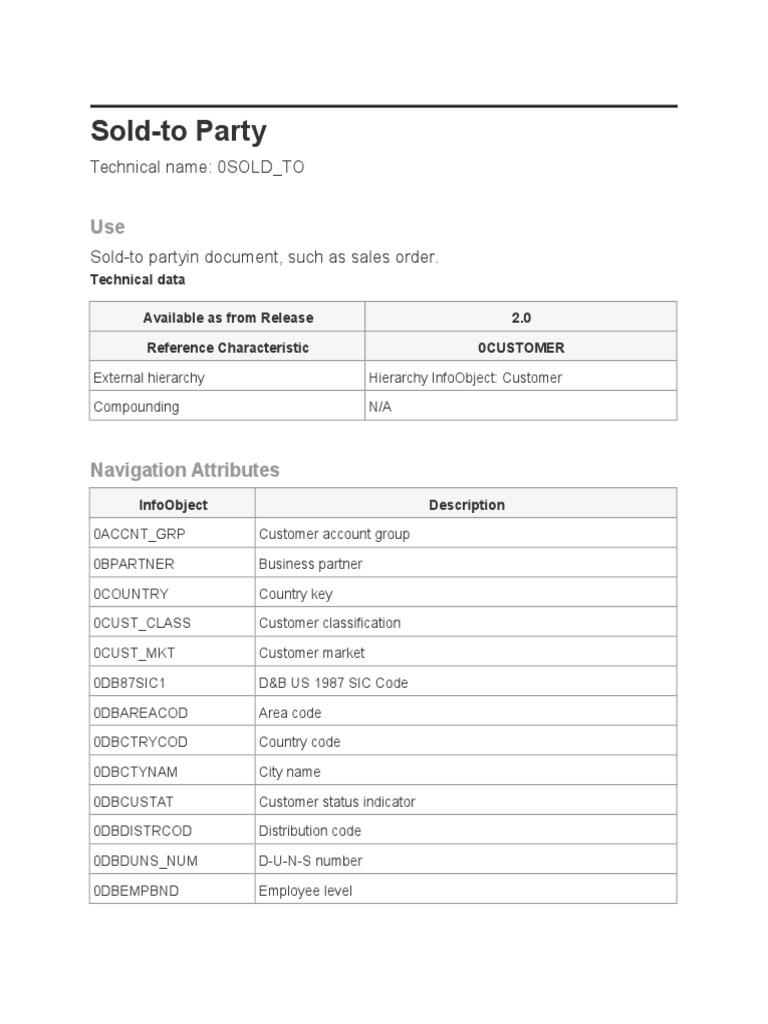 Sold-To Party | PDF | Computing | Economies