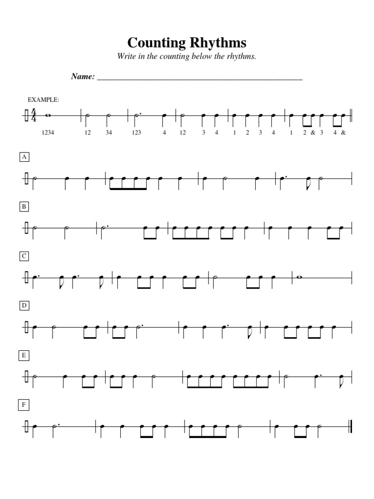 Counting Rhythms | PDF