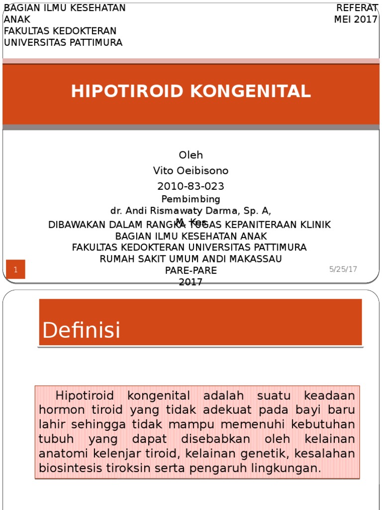 Hipotiroid Kongenital | PDF | Kesehatan Holistik