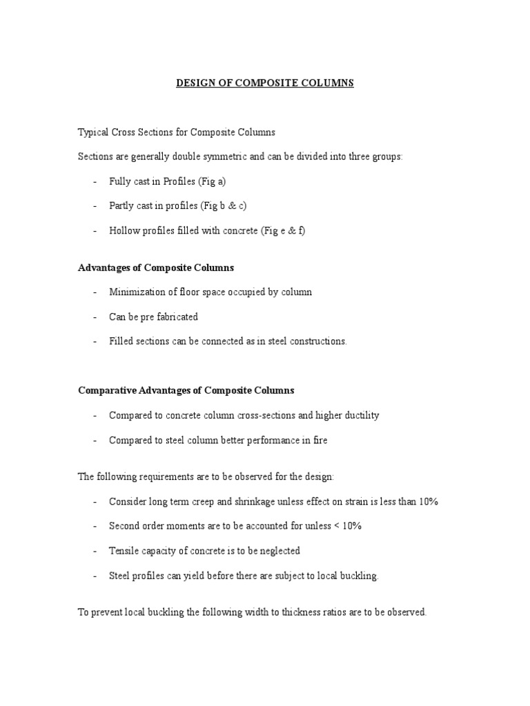 Composite Column Design Guidelines | PDF | Column | Buckling