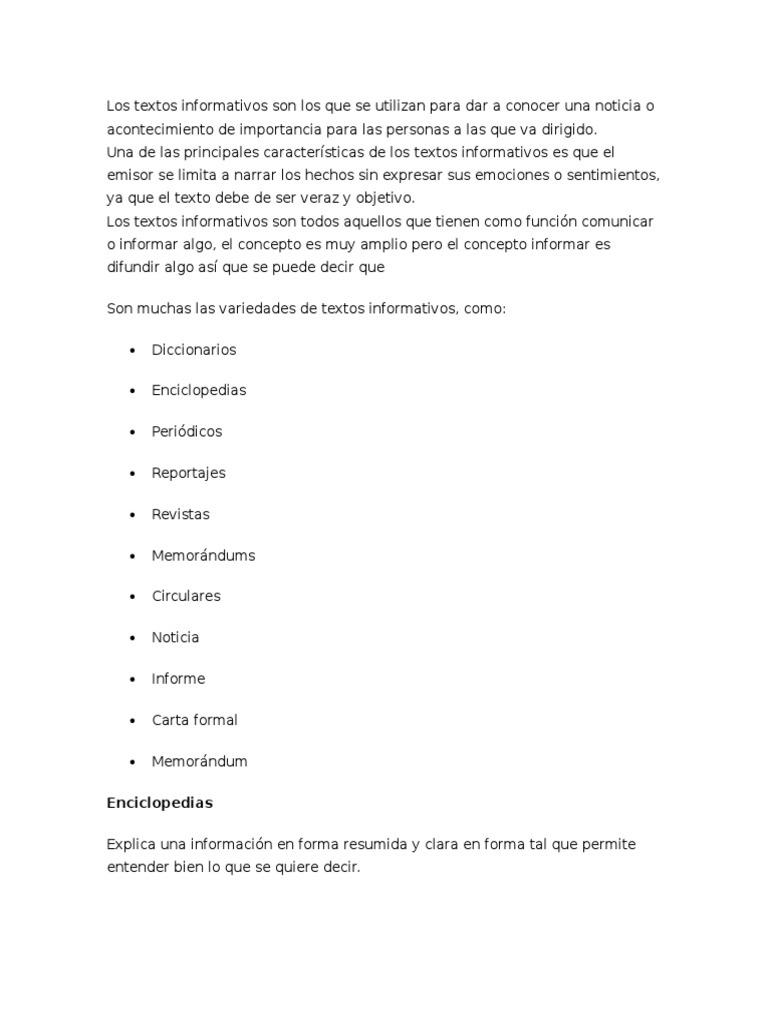 texto informatico | Información | Bienestar