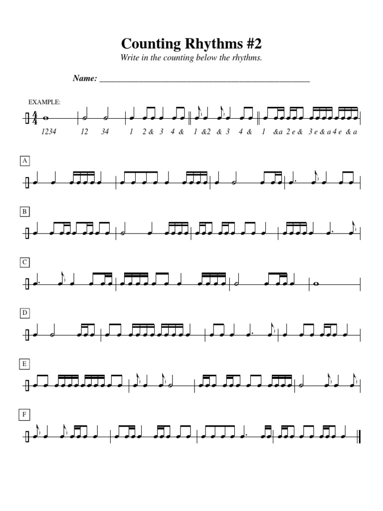 Counting Rhythms 2 | PDF