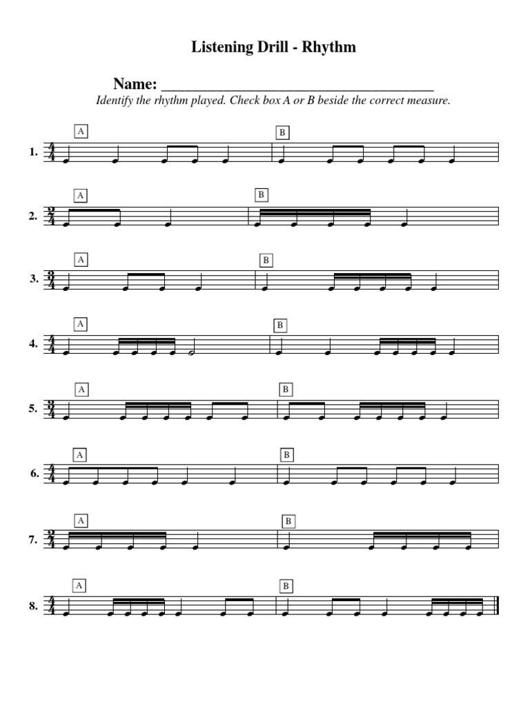 Rhythm Drill | PDF