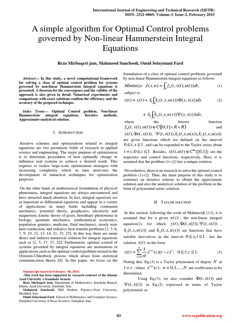 IJETR031325 | PDF | Mathematical Optimization | Numerical Analysis