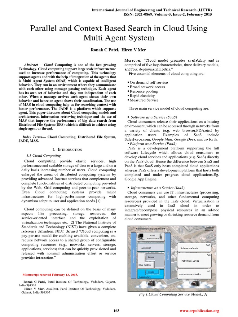 Parallel and Context Based Search in Cloud Using Multi Agent System ...