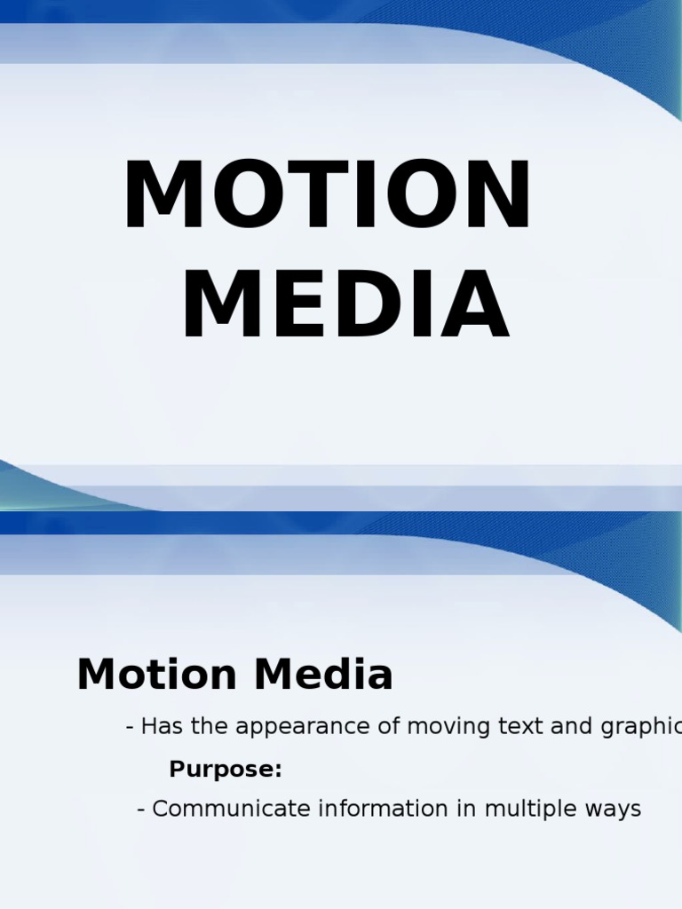 Motion Media Presentation by Carla - Edtech 210 | PDF | Animation | Video