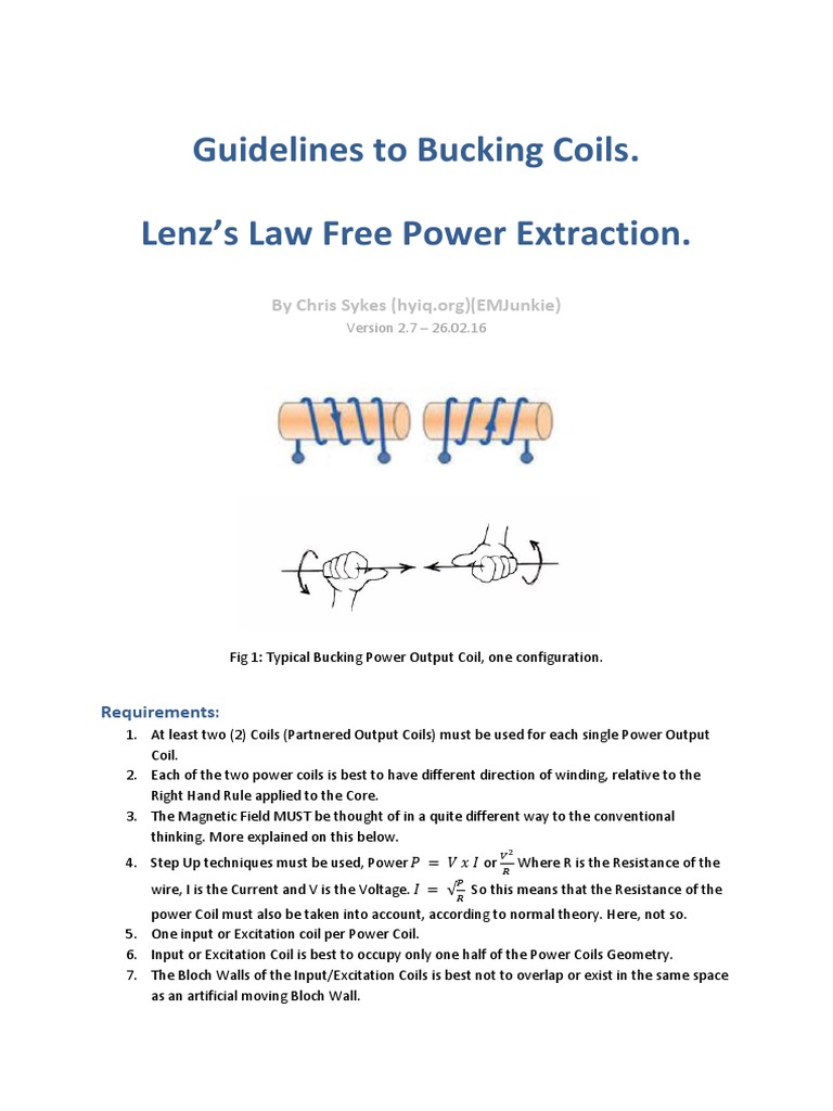 Guidelines To Bucking Coils | PDF | Electromagnetic Induction | Inductor