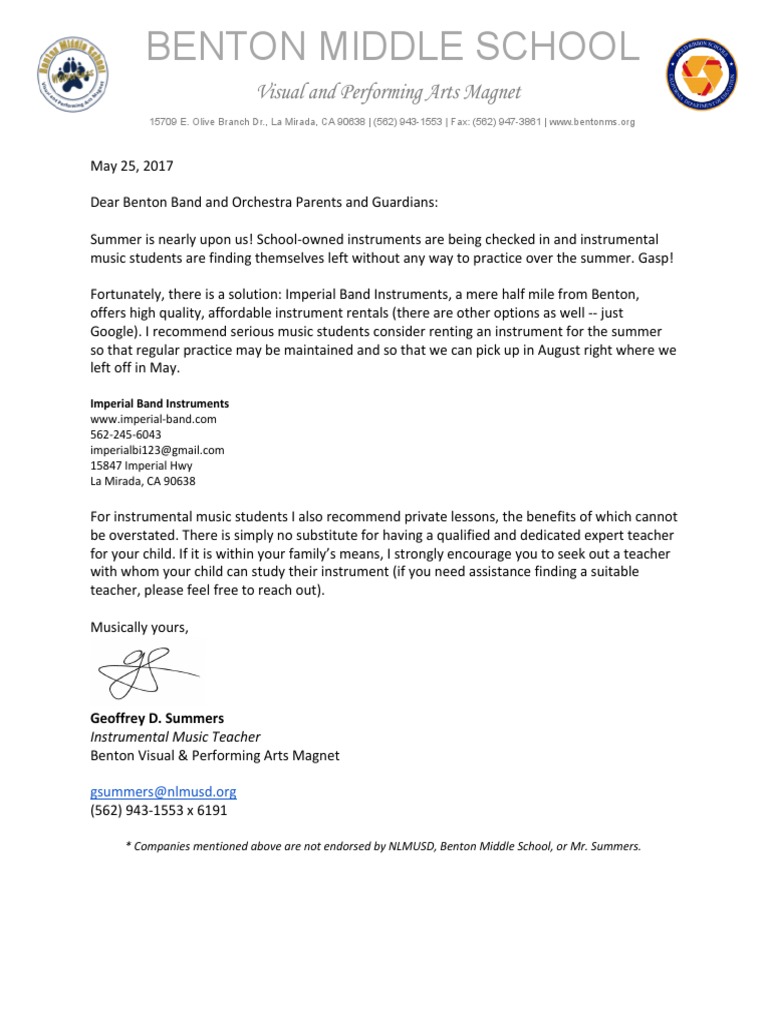 Summer Letter | PDF