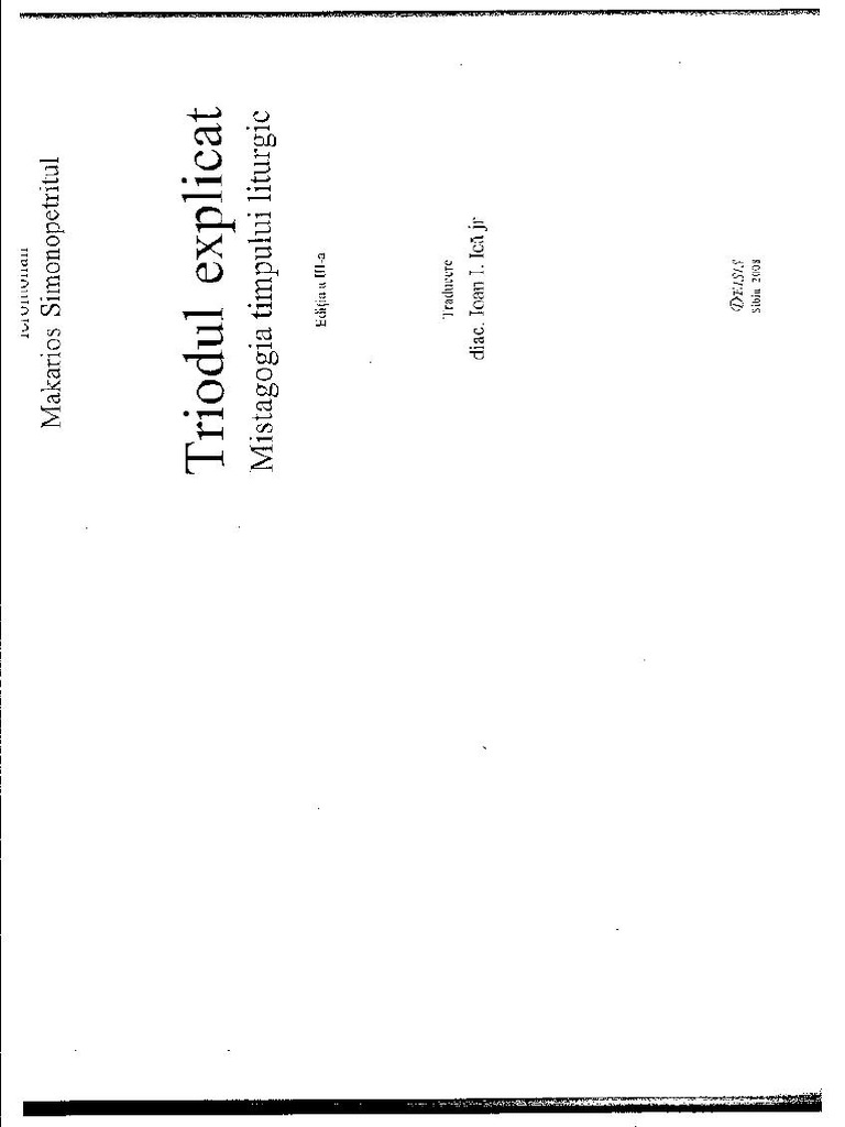 Triodul Explicat PDF | PDF
