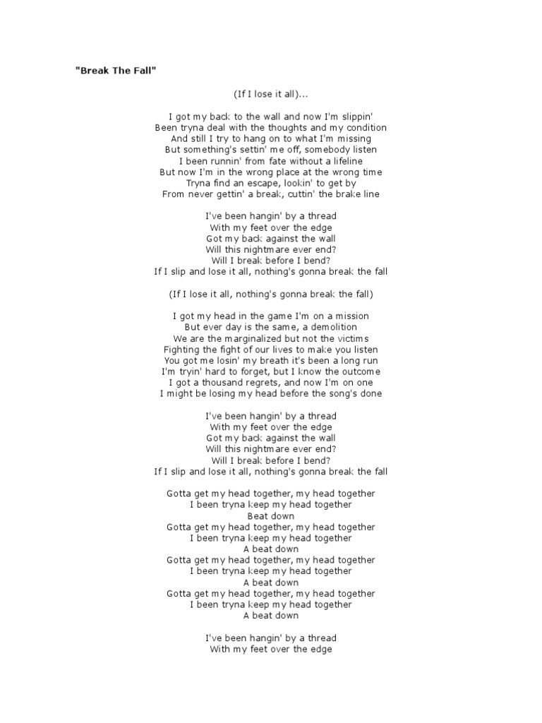 Break The Fall | PDF | Leisure