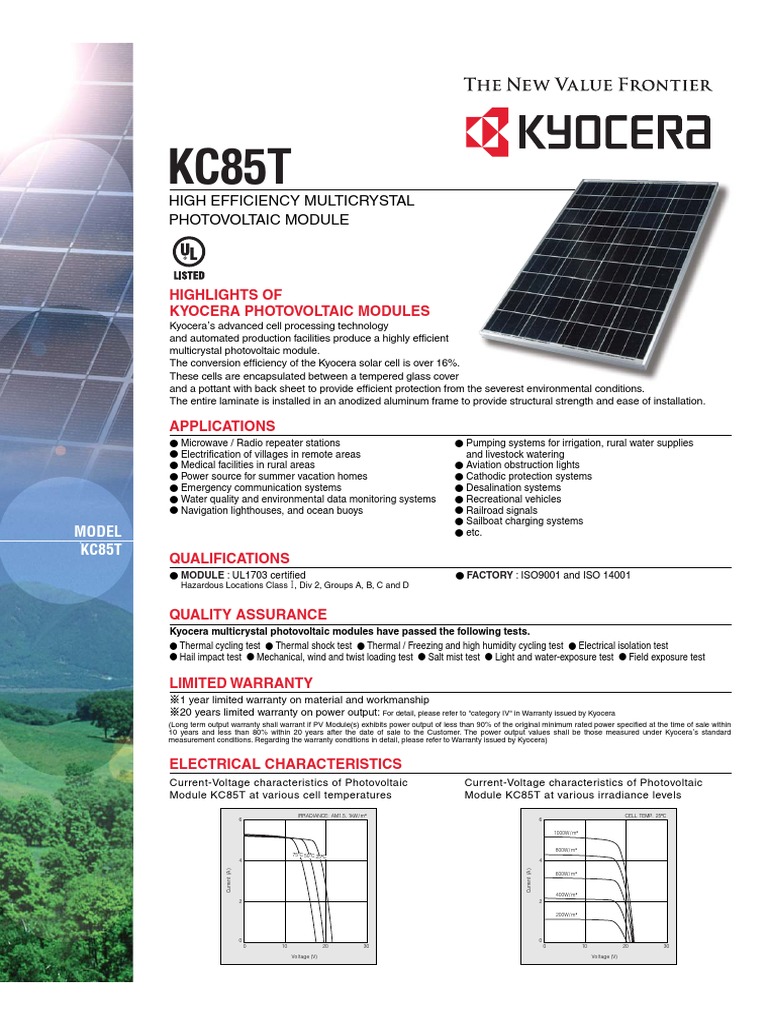 Kiosera 80W | PDF | Solar Panel | Photovoltaics