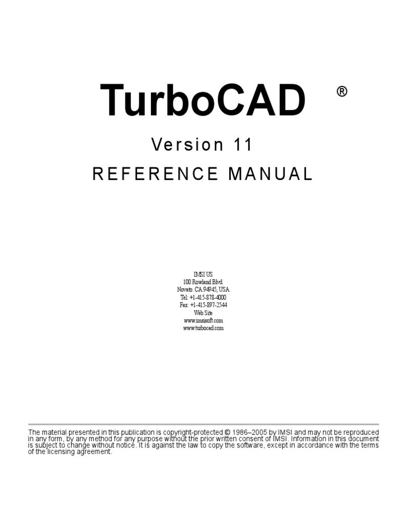 Turbocad 11 User Manual | PDF | License | Copyright