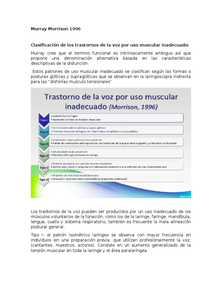 Murray Morrison 1996 | PDF | Vocal | Músculo