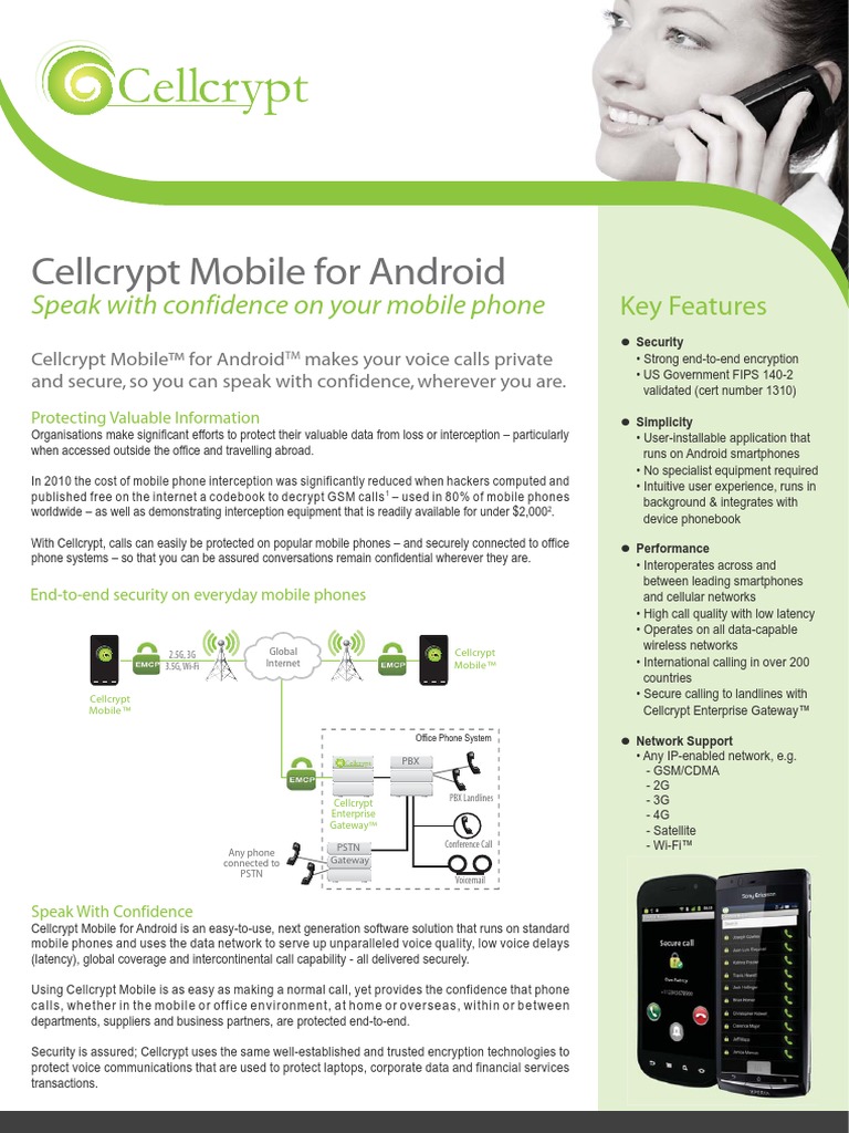 Cellcrypt Mobile Android A4 V2.3 | PDF | Key (Cryptography) | Cryptography