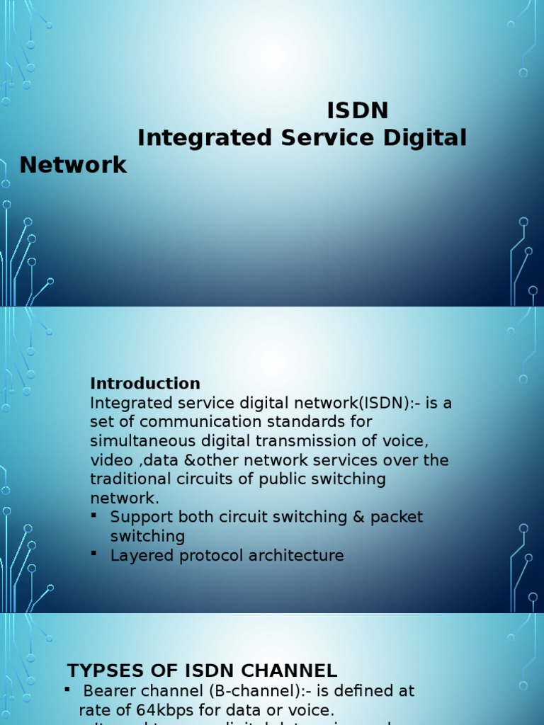 Isdn Integrated Service Digital Network | PDF | Network Architecture ...