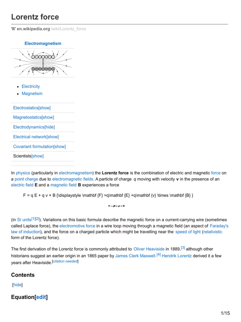 Lorentz Force | PDF | Electromagnetic Induction | Magnetic Field