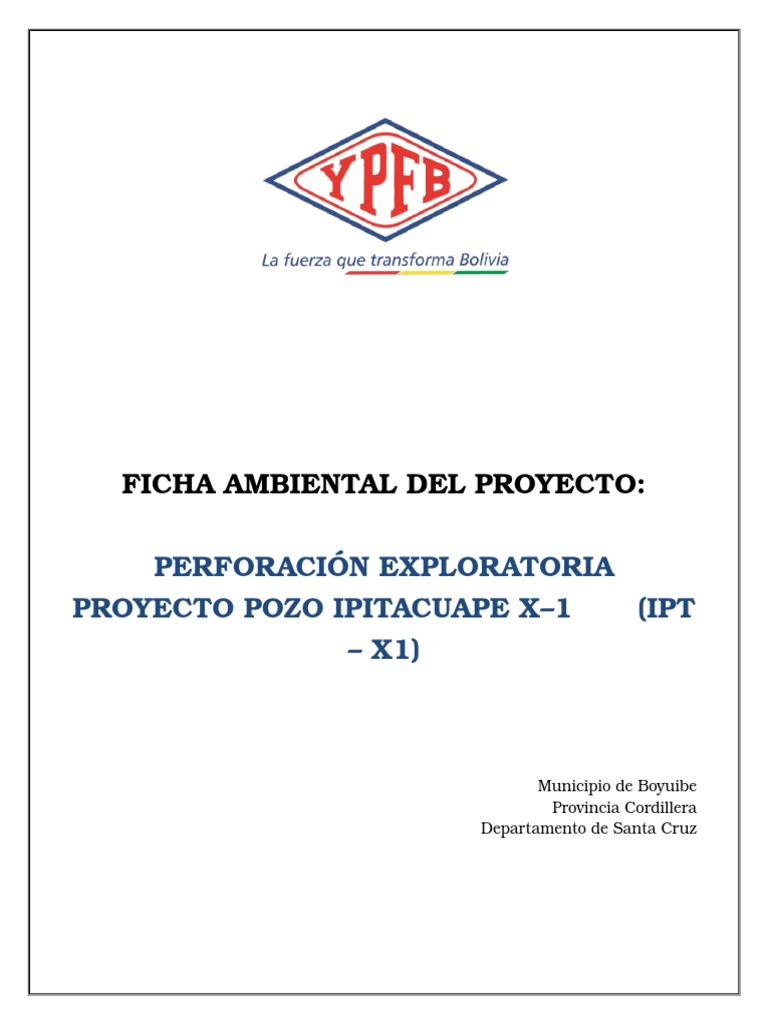 FA Perforacion Exploratoria Pozo Ipitacuape X1 (IPT-X1) | PDF ...