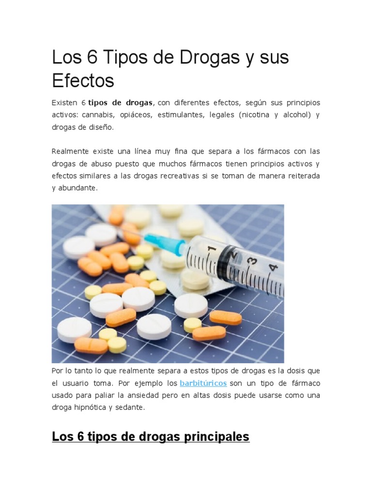 Los 6 Tipos de Drogas y Sus Efectos | Cannabis (Droga) | Drogas