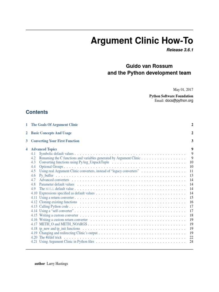 Argument Clinic How-To: Guido Van Rossum and The Python Development ...