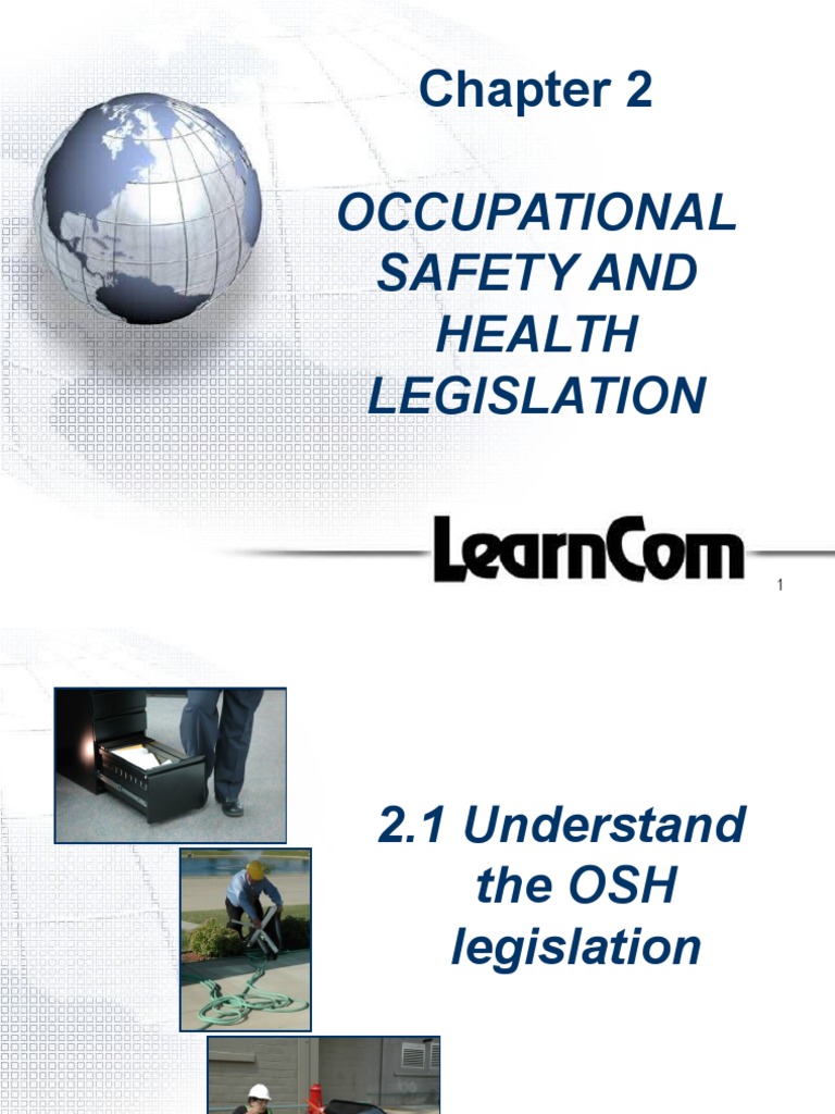 OSH Chapter 2 Occupational Safety and Health Legislation | PDF ...