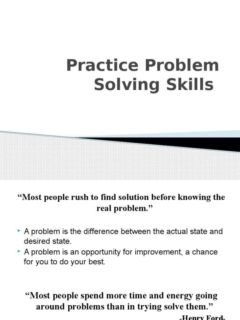 Soft Skills - Problem Solving Skills | PDF | Statistical Classification ...