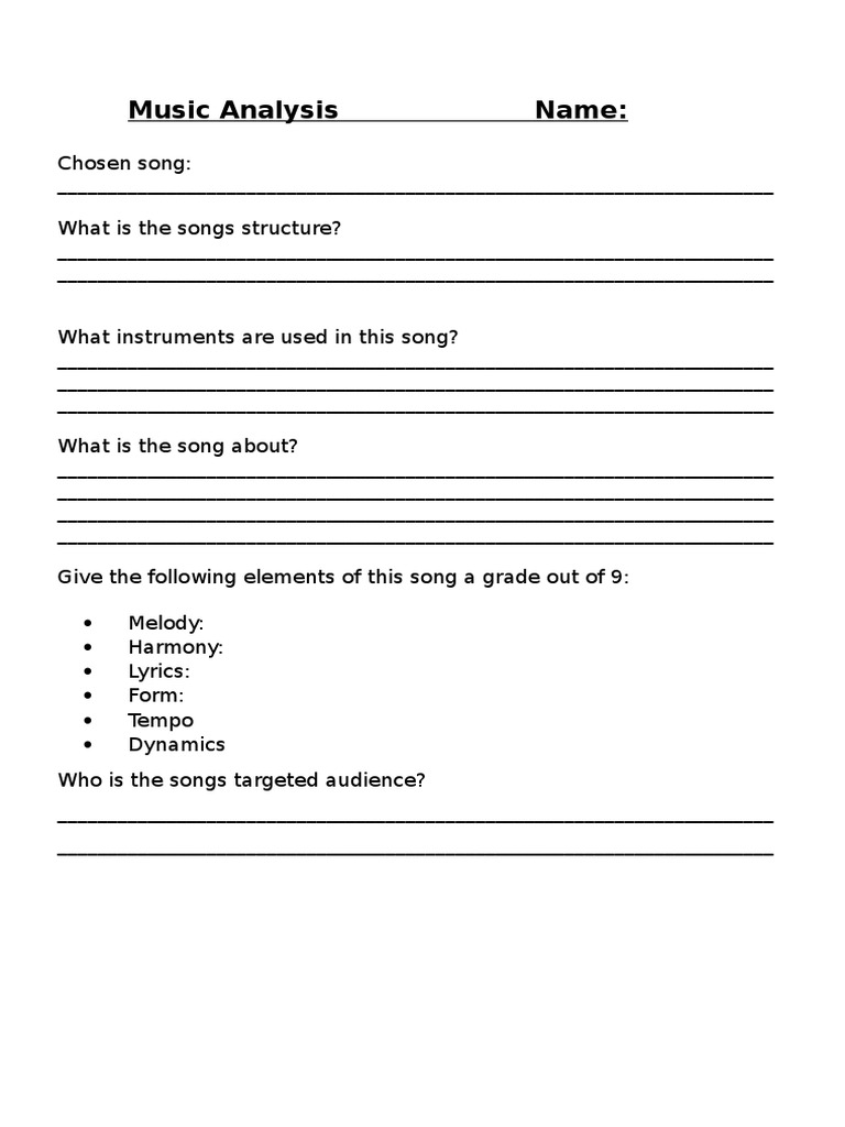 Music Analysis | PDF