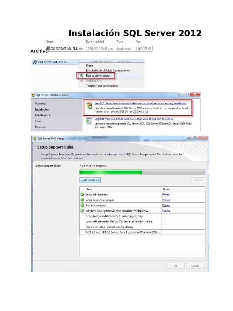 Instalación SQL Server 2012 | PDF